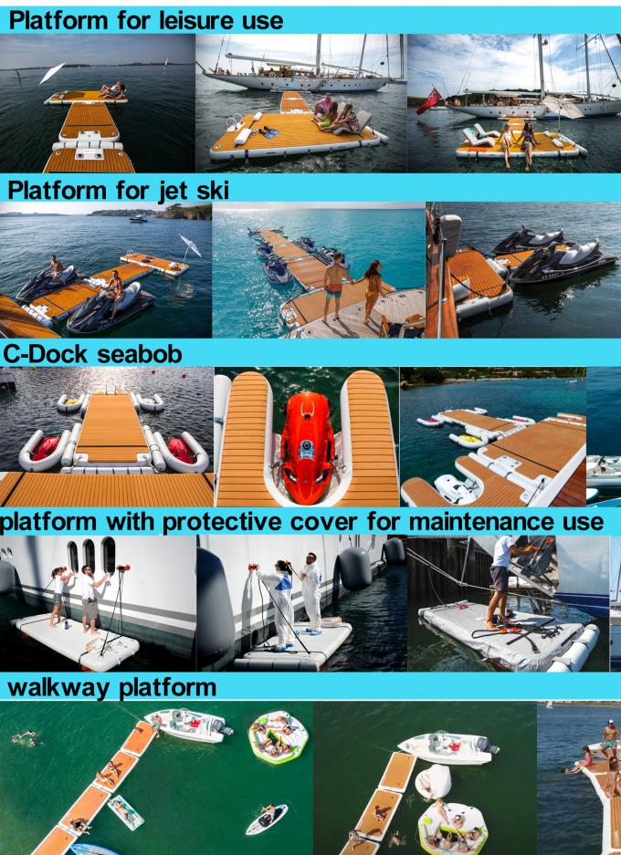 1000 Denier PVC Pontoon Dock Floating Inflatable Water Platform